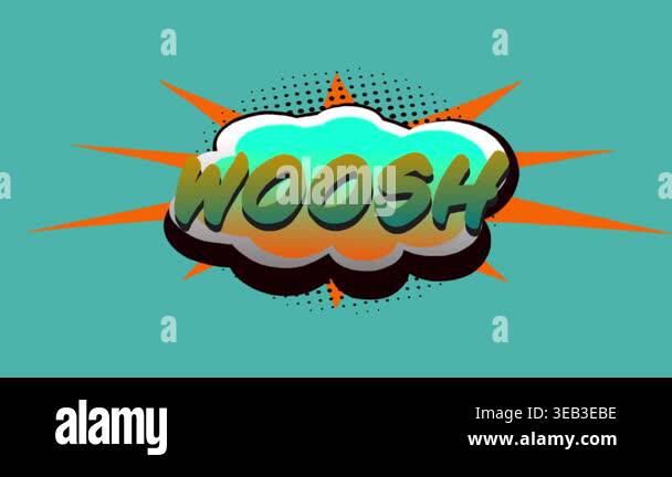 Animation of 5 comic option texts on different backgrounds. social ...