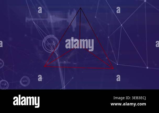 Animation of data processing over network of connections. Global ...