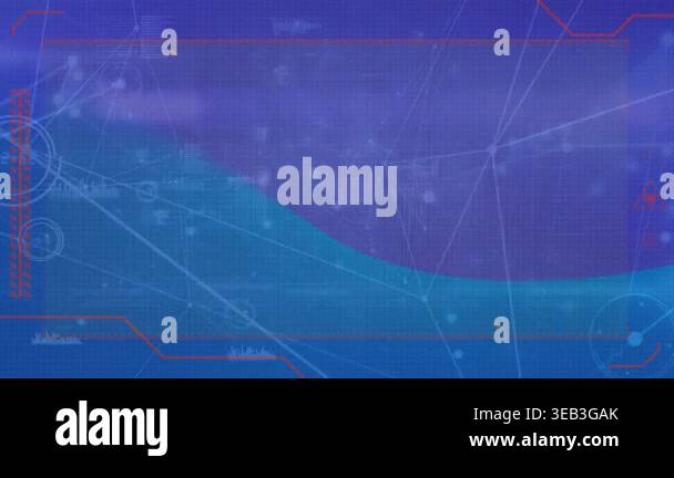 Animation of shapes over network of connections. Global business and ...