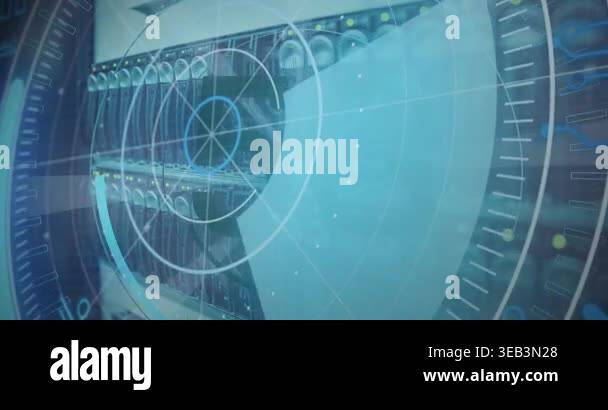 Animation of text with globe and network of connections. Global digital ...