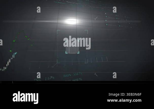 Digital animation of glowing qr code against binary coding digital ...