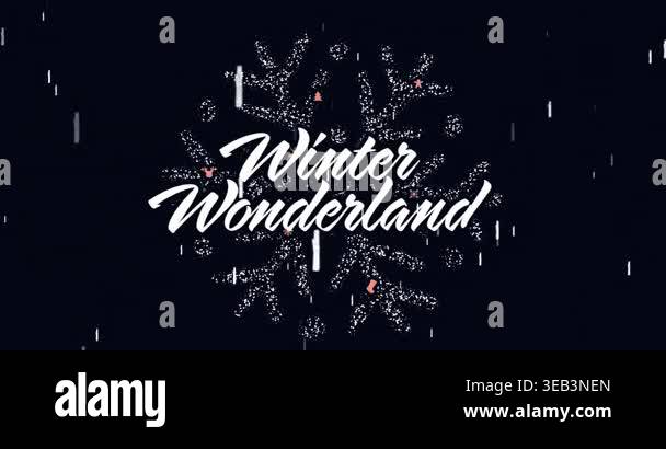 Particle swirl causing script morphing into Winter Wonderland as stars ...