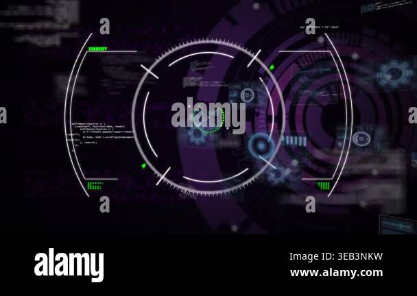 Animation of scope scanning and data processing over computer circuit ...