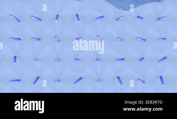 Animation of abstract blue shapes in seamless pattern against winter ...