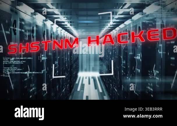 Animation of scope scanning over system hacked text and data processing ...