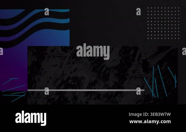 Animation of pattern moving on black background. Abstract, shape ...