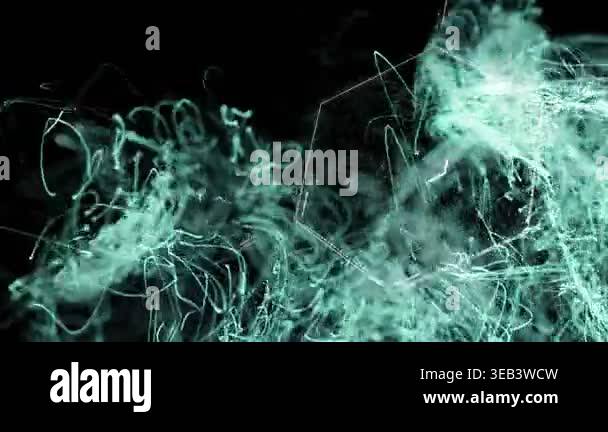 Animation of network of connections with chemical structures. global ...