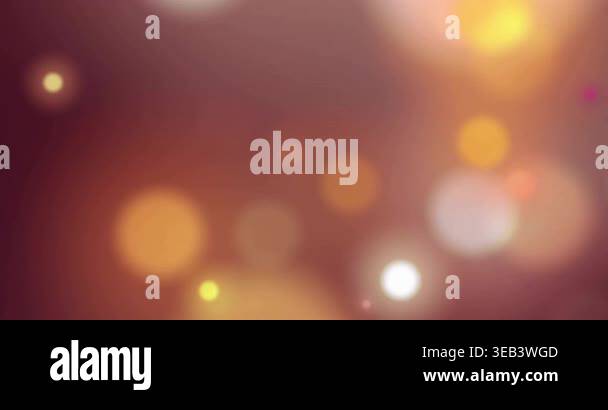 Animation of glowing light spots moving over green background. Colour ...