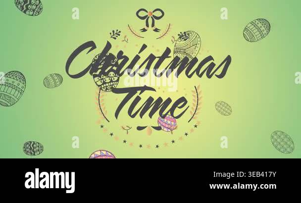 Animation of christmas greetings text over christmas decorations and ...