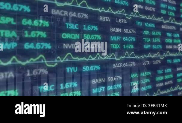 Animation of statistical and stock market data processing against ...