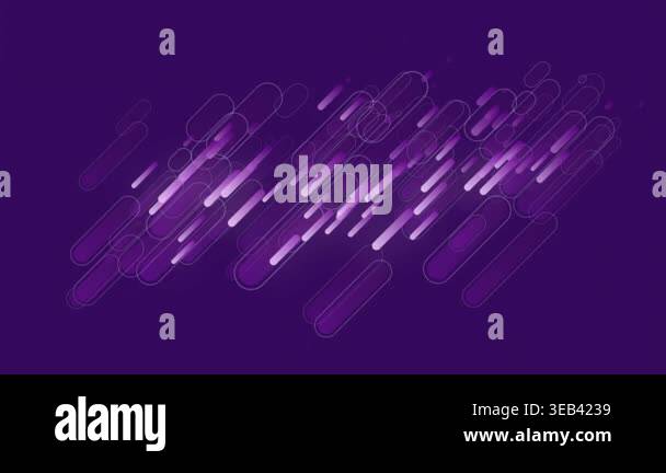Animation of purple shapes moving on violet background. colour, shape ...
