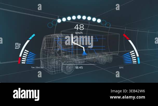 Animation of car drawing over car drawing spinning on black background ...