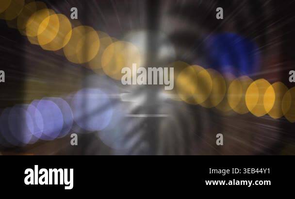 Animation of orange and purple light orbs moving left and right over ...