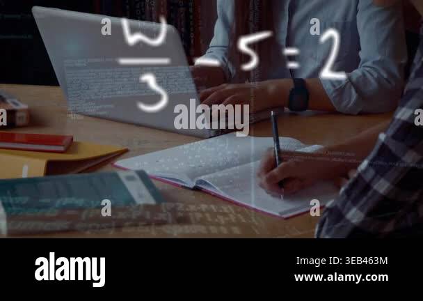 Animation of mathematical equations and data processing over diverse ...