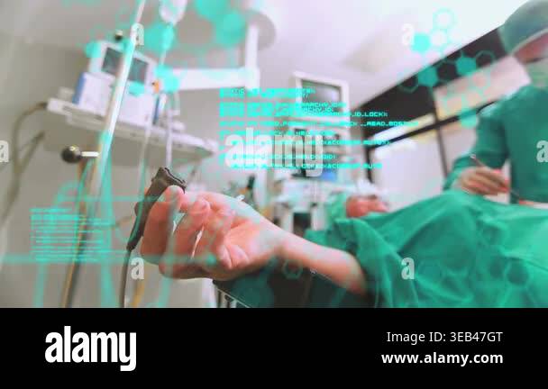 Animation of scientific data processing and chemical structures over ...