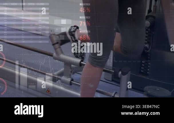 Animation of statistics over rugby players. Global sports digital ...