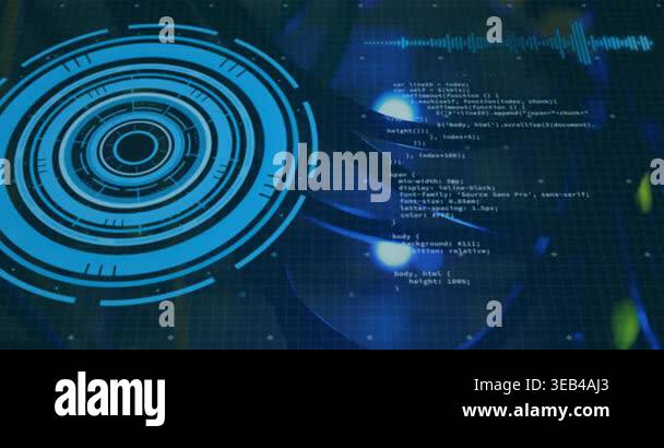 Animation of text with globe and network of connections. Global digital ...