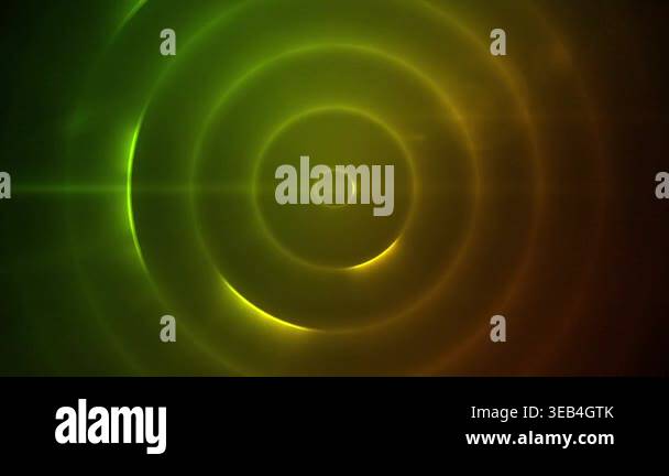 Animation of red dots over green and yellow circles moving on black ...