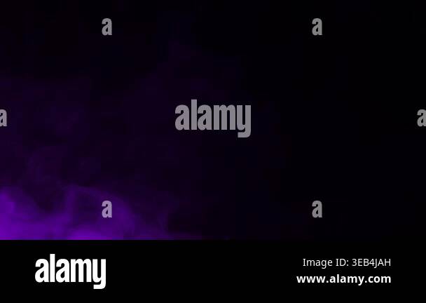 Vibrant purple and red smoke billows softly across a dark isolated ...