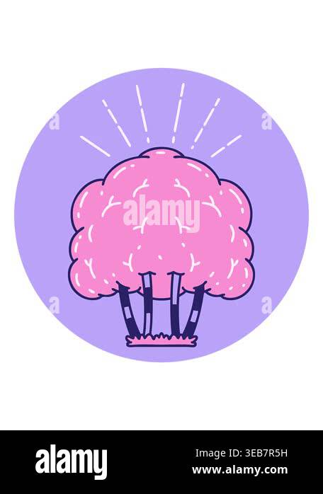 shine light effect animation of icon of a tattoo stylised tree Stock ...