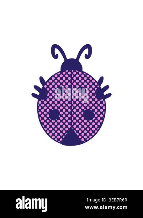 spinning motion animation of cartoon ladybug illustration Stock Video ...