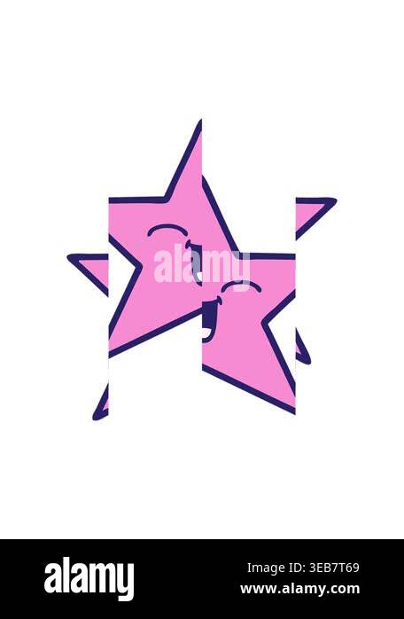 splitting motion animation of cartoon of a star fish Stock Video ...