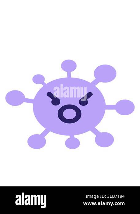 bobbing motion animation of simple angry virus Stock Video Footage - Alamy