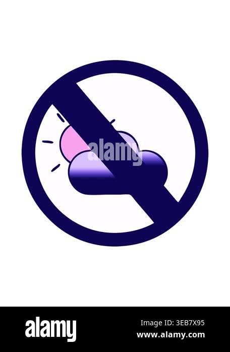 neon light effect animation of gradient shaded cartoon of a weather ...
