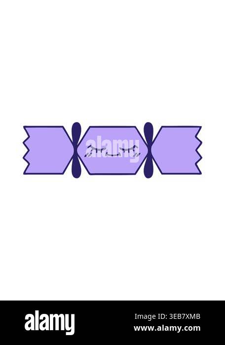 bobbing motion animation of cute cartoon of a christmas cracker design ...