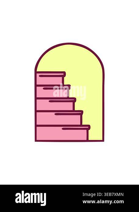 attention grabbing animation of iconic tattoo style image of a doorway ...