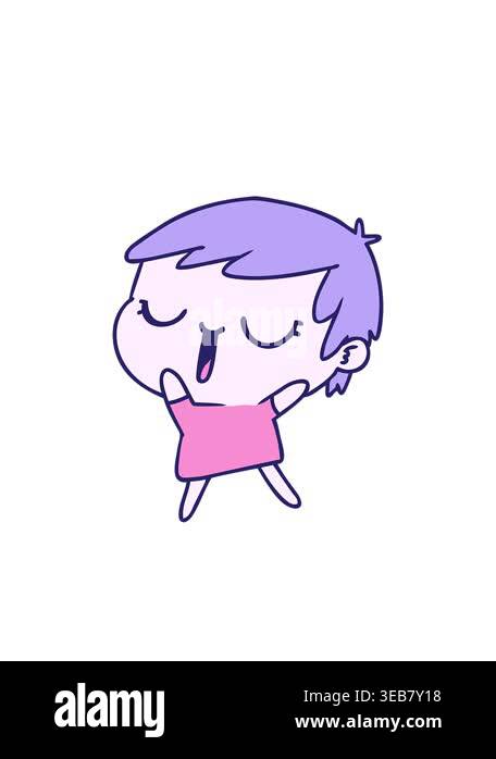 blinking radial lines animation of freehand drawn cartoon of cute ...