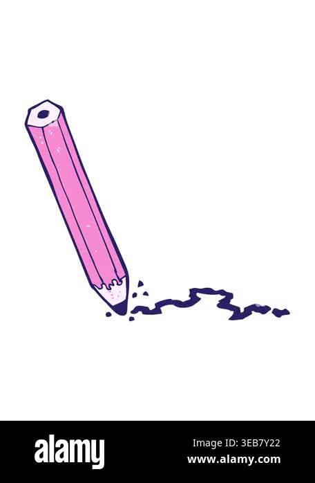 shivering motion animation of cartoon pencil in neon colors Stock Video ...
