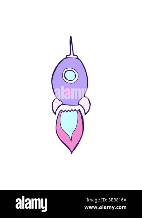 shine light effect animation of drawing of a spaceship Stock Video ...