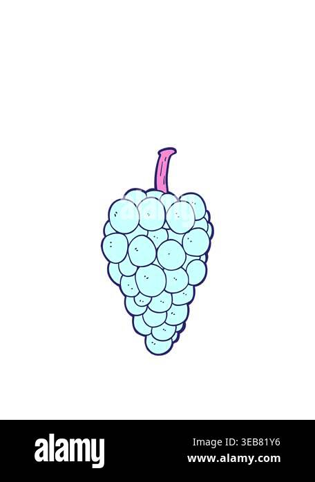 stretching up animation of cartoon grapes Stock Video Footage - Alamy