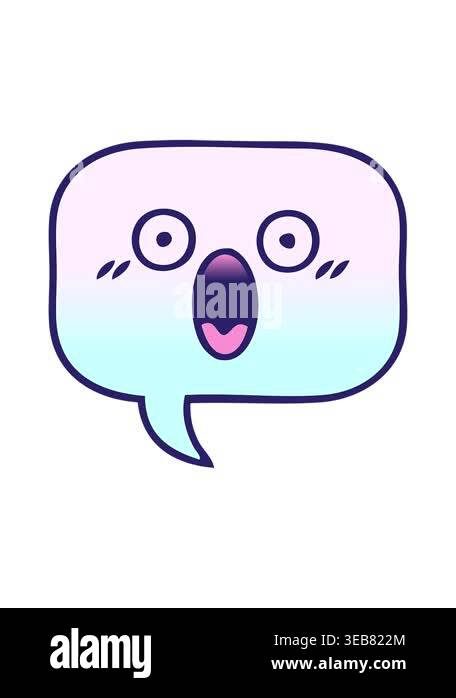jiggle and pause animation of gradient shaded cartoon of a speech ...