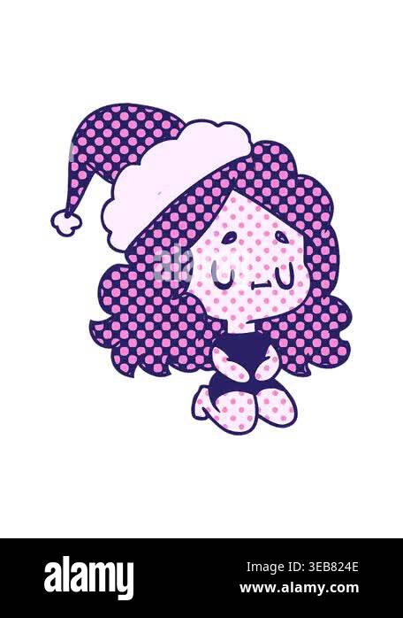 shaking motion animation of a hand drawn christmas cartoon of kawaii ...