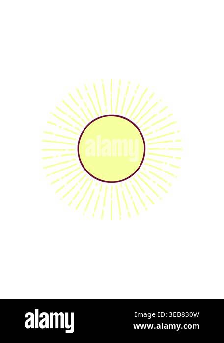 splitting effect animation of iconic tattoo style image of a sun in ...