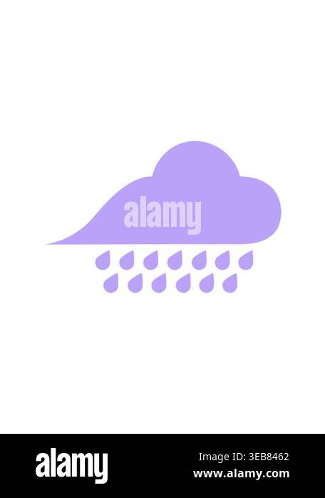 popping motion animation of raincloud cartoon Stock Video Footage - Alamy