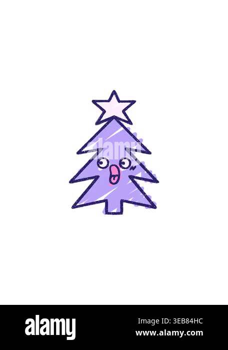 flashy sales animation of Christmas Tree Chalk design Stock Video ...