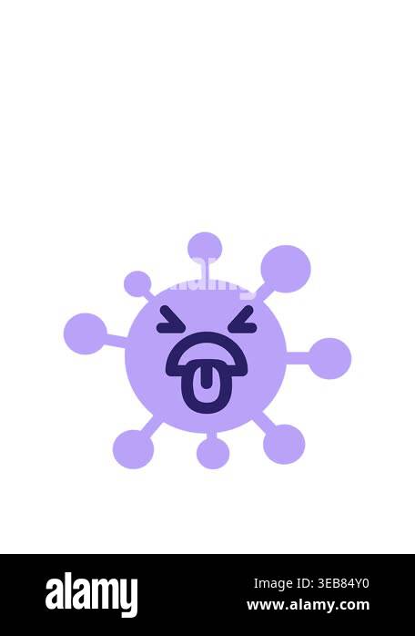 stretching up animation of angry virus design Stock Video Footage - Alamy