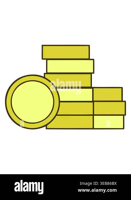 changing color animation of cute cartoon of a coins Stock Video Footage ...