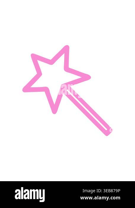 pixelize effect animation of magic wand symbol design Stock Video ...