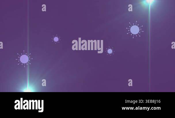 Digital animation of multiple message icons floating against blue ...