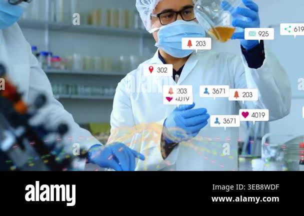 Upon lab analysis, scientists testing amber sample animated icons ...