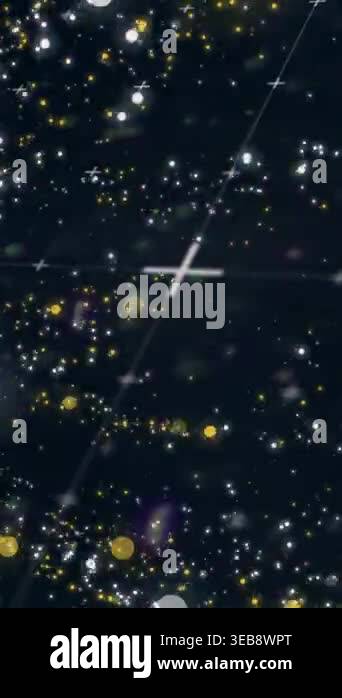 Vertical video: Clip playing stars filling frame particles twinkling ...