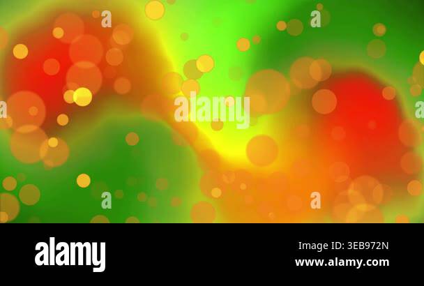 Animation of orange glowing spots over vibrant abstract background ...