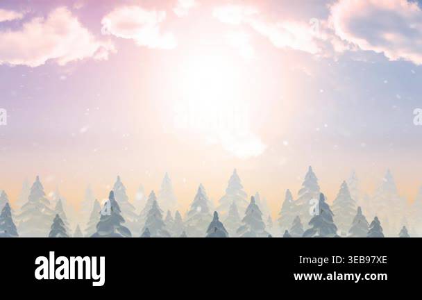 Animation of merry christmas text banner ang hanging decorations ...