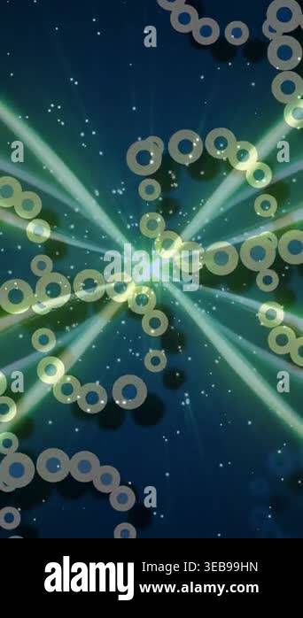 Vertical video: Nexus pulsing, rings entering corner and spiraling ...