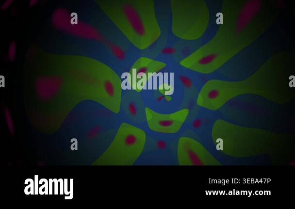 Abstract psychedelic motion graphics with rotating colorful shapes ...