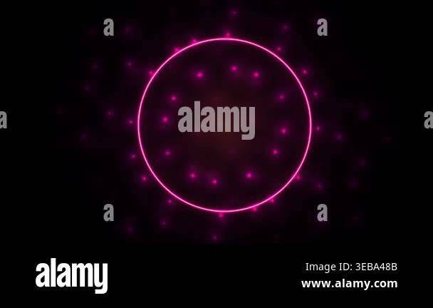 Glowing pink circle with dots animation Stock Video Footage - Alamy